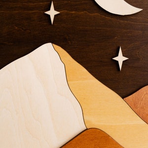 Sun Moon Wood Art, Total Solar Eclipse 2024, Living Room Decor, Sun ...