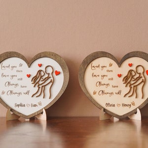 Couple Heart Sign, Couples Wood Sign, Gift for Girlfriend, Valentines ...