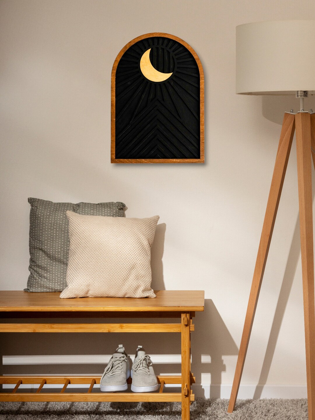 Wooden Wall Art, Sun Moon Decor, Decorative Wall Art, Nursery Wall ...