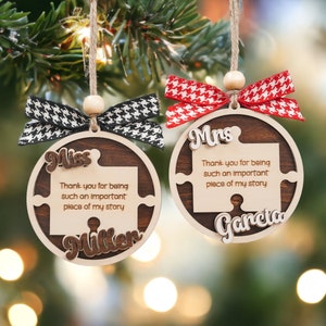 Personalized Teacher Ornament, Teacher Gift, Personalize Ornament ...