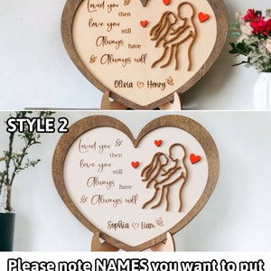 Couple Heart Sign, Couples Wood Sign, Gift for Girlfriend, Valentines ...