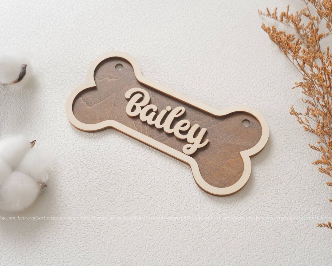 Dog Name Signs, Rustic Decor, Crate Nameplate, Wood Dog Signs, Custom ...