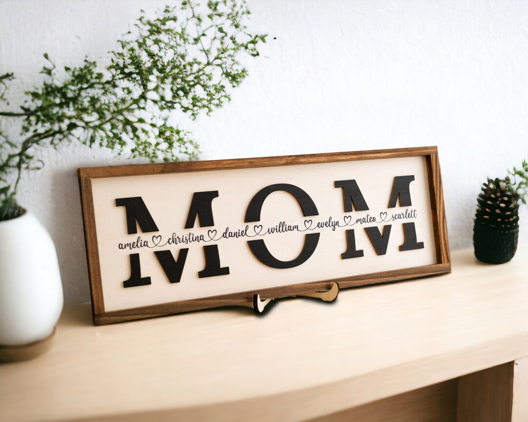 Personalized Mom Sign/mom Gift/mimi/mother's Day Gift Idea Mom Sign, Birthday Name Sign J25 - Etsy