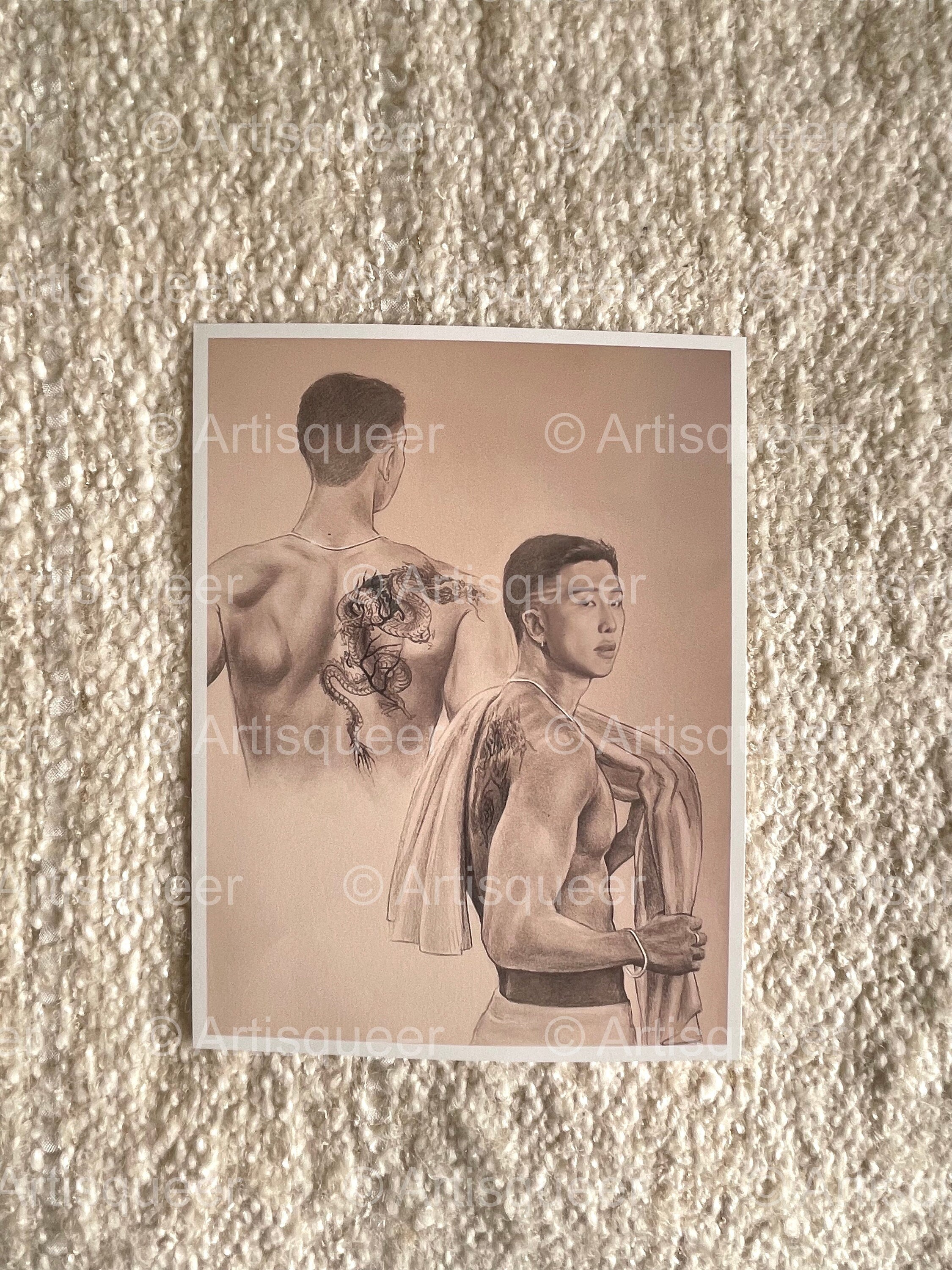 Dragon | BTS RM | Original Art Print - Etsy