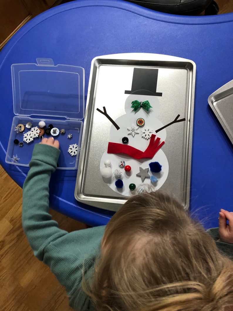 Magnetic Snowman Sensory Kit- - Etsy