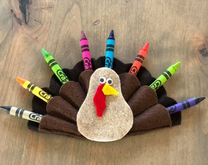 Thanksgiving Turkey WITH Crayons - Thanksgiving Decorations ...