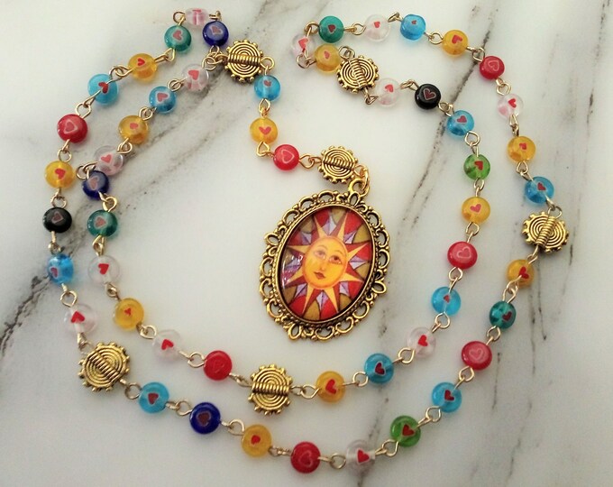 Sun Rosary, Pagan Prayer Beads, Nontraditional Witch Rosary, No Cross ...