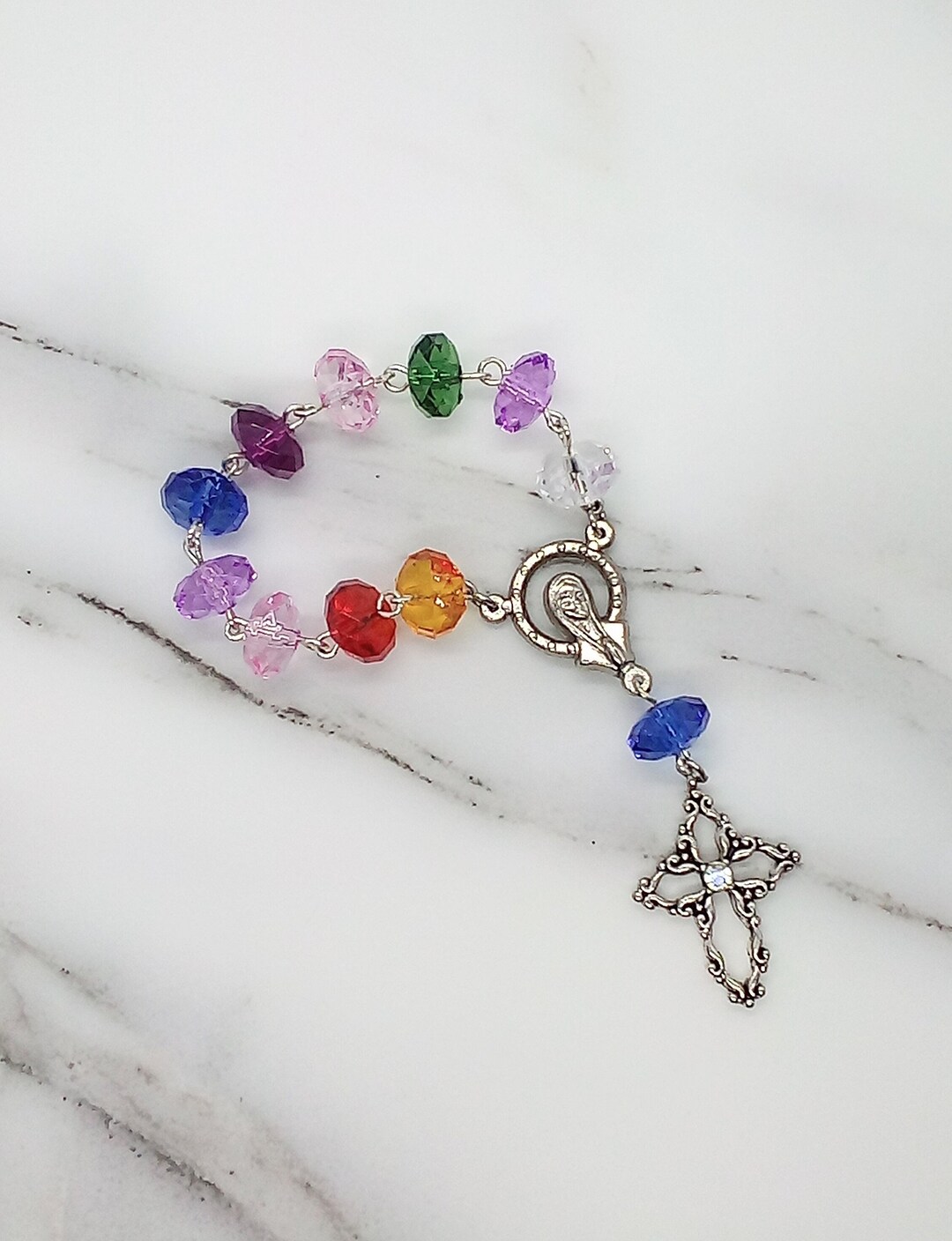 Tiny Rosary, Doll Rosary, Rosary Tenner, Rosary for Girls, Godmother ...