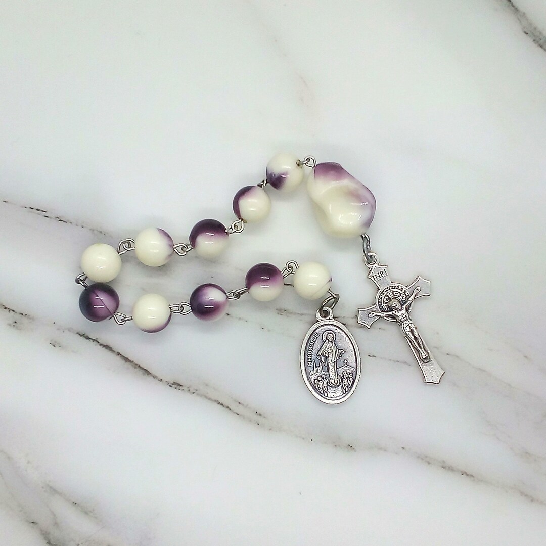 Our Lady of Medjugorje Rosary Tenner, Virgin Mary Pocket Rosary ...