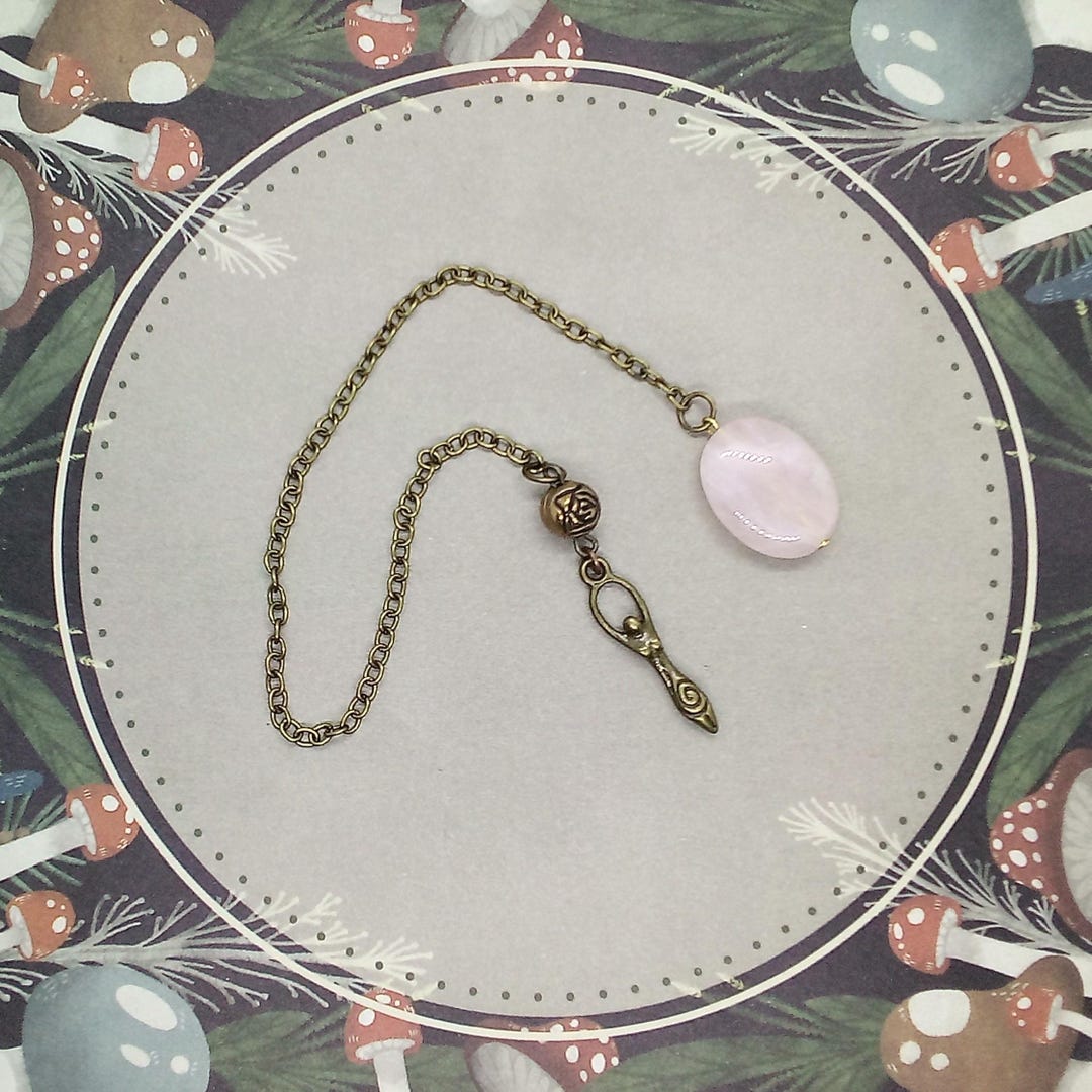 Rose Quartz Goddess Pendulum for Dowsing, Spiritual Gifts for Her, New ...