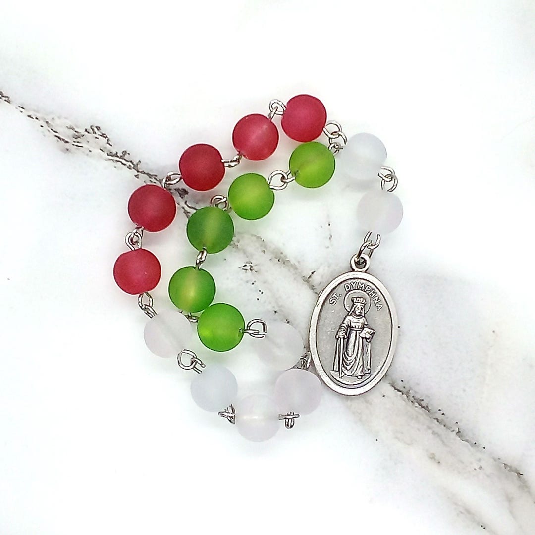 Chaplet of St Dymphna Patron Saint of Mental Health, Catholic Mental Health Gift, Saint Dymphna ...
