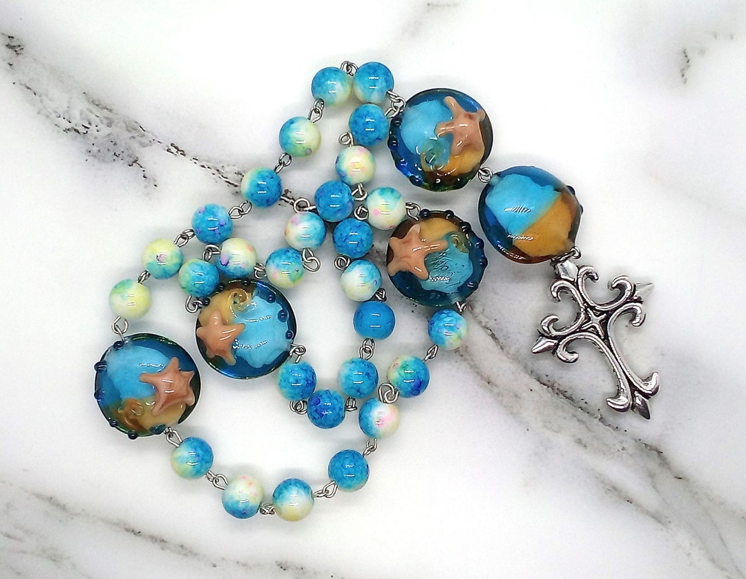 Beachy Methodist Prayer Beads, Starfish Protestant Rosary, Anglican ...