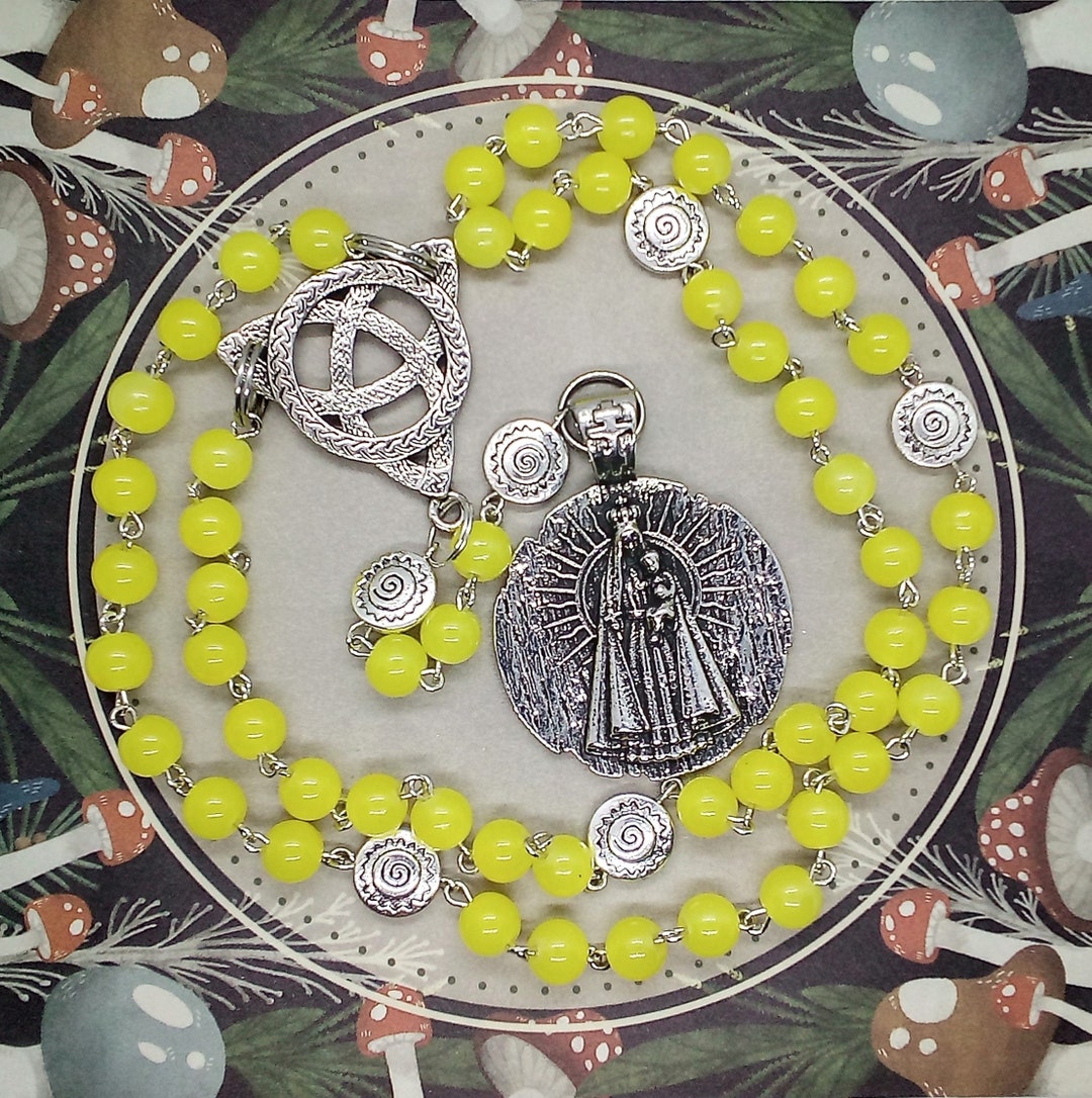 Mithra Sun God Pagan Prayer Beads, Mithras Wearable Rosary, Pagan ...