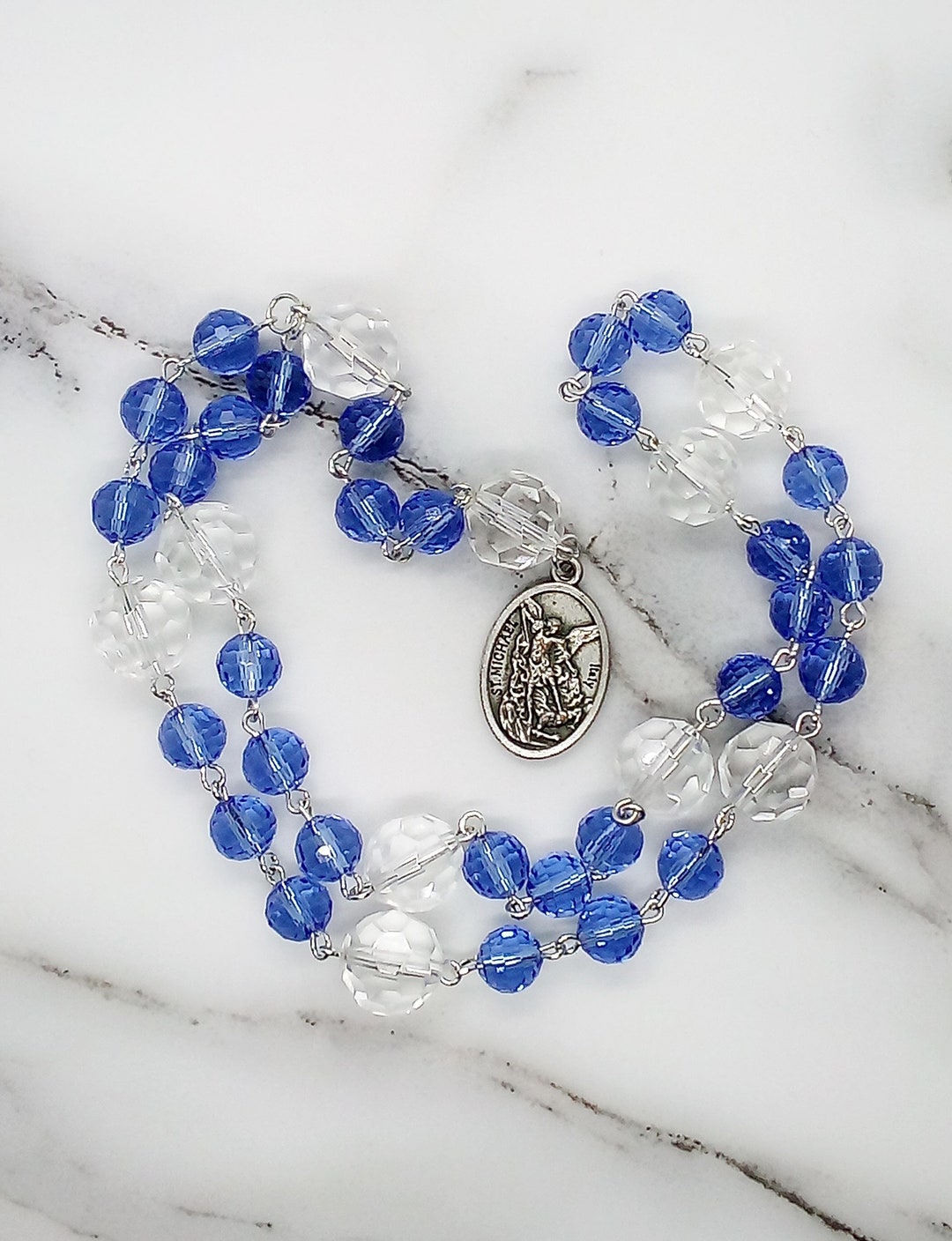 St Michael Chaplet Rosary, Chaplet of Saint Michael, Patron Saint of Police, Firefighter Gifts ...