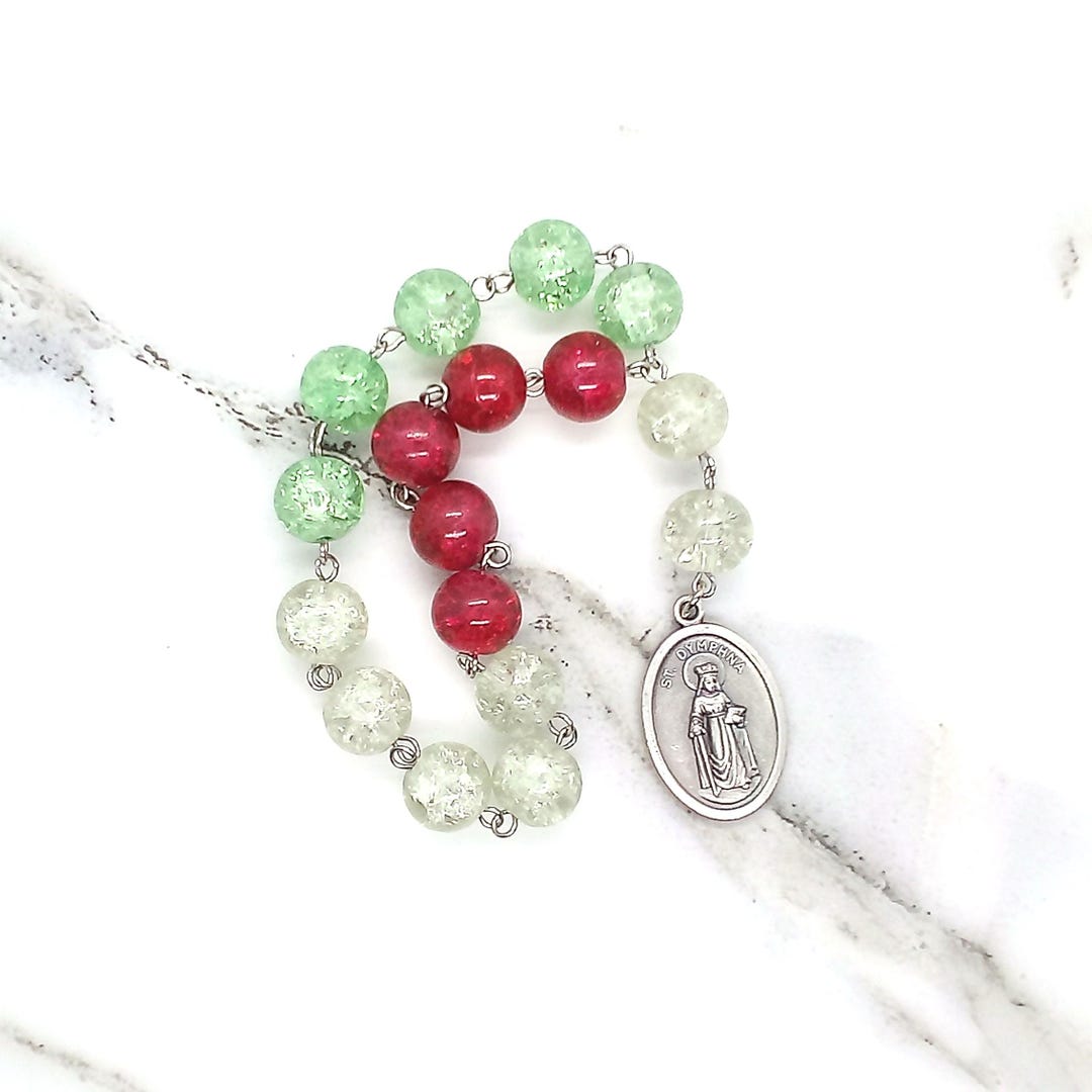 Chaplet of St Dymphna Patron Saint of Mental Health, Catholic Mental Health Gift, Saint Dymphna ...