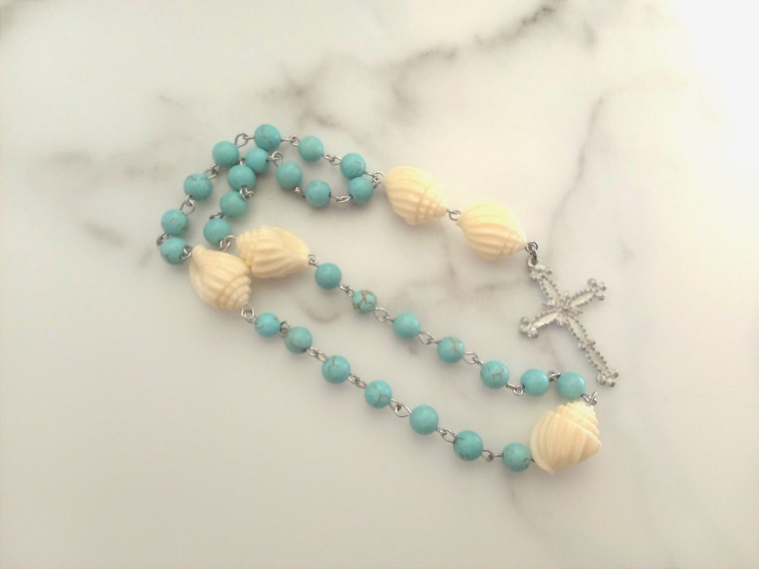 Shell Rosary Methodist Prayer Beads Episcopal Rosary - Etsy