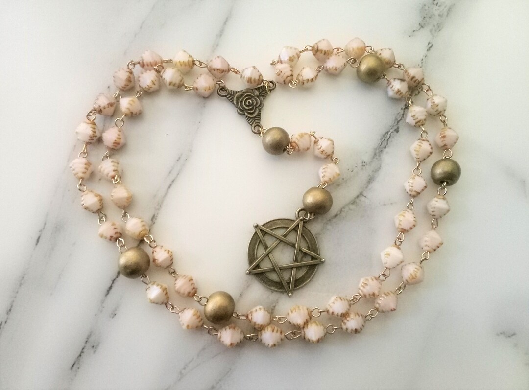 Pentacle Rosary Pagan Prayer Beads Witch Beads Wiccan - Etsy
