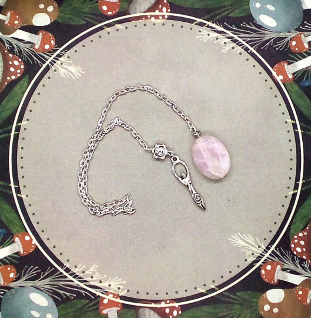 Goddess Pendulum for Dowsing, Rose Quartz Pendulum, Spiritual Gifts for ...