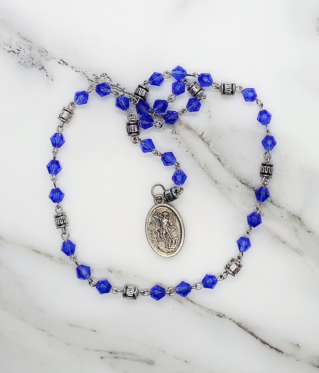 St Michael Chaplet, Chaplet of Saint Michael, Patron Saint of Police, Firefighter Gifts ...