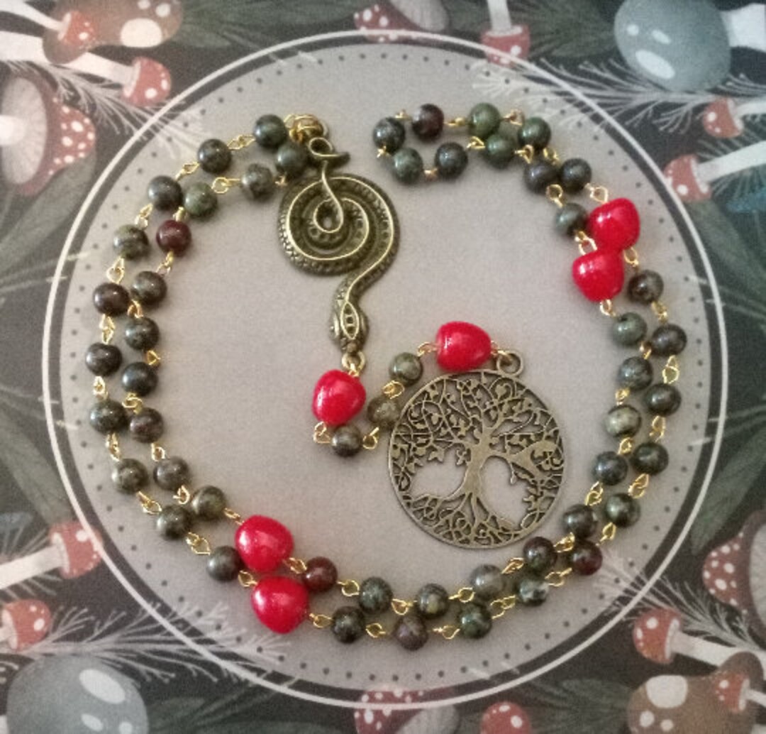 Tree of Knowledge, Snake Rosary, Pagan Prayer Beads, Unholy Rosaries ...