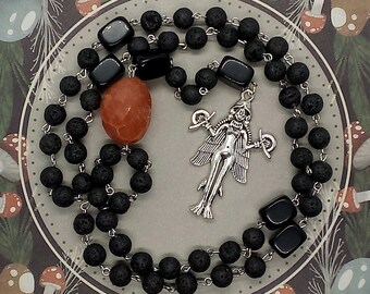Lilith Prayer Beads, Lilith Rosary, Lilith Altar, Dark Goddess, Shadow ...