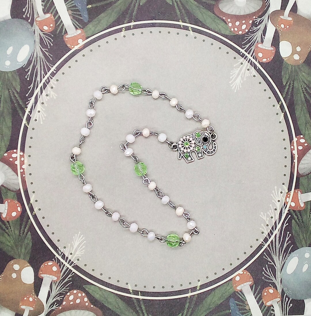 Crystal Elephant UU Rosary, Unitarian Universalist Prayer Beads, UU ...