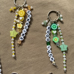 Personalized Keychain // Beaded Keychain // Colorful // Cute // Gift ...