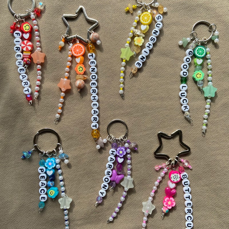 Pony Bead Keychain - Etsy
