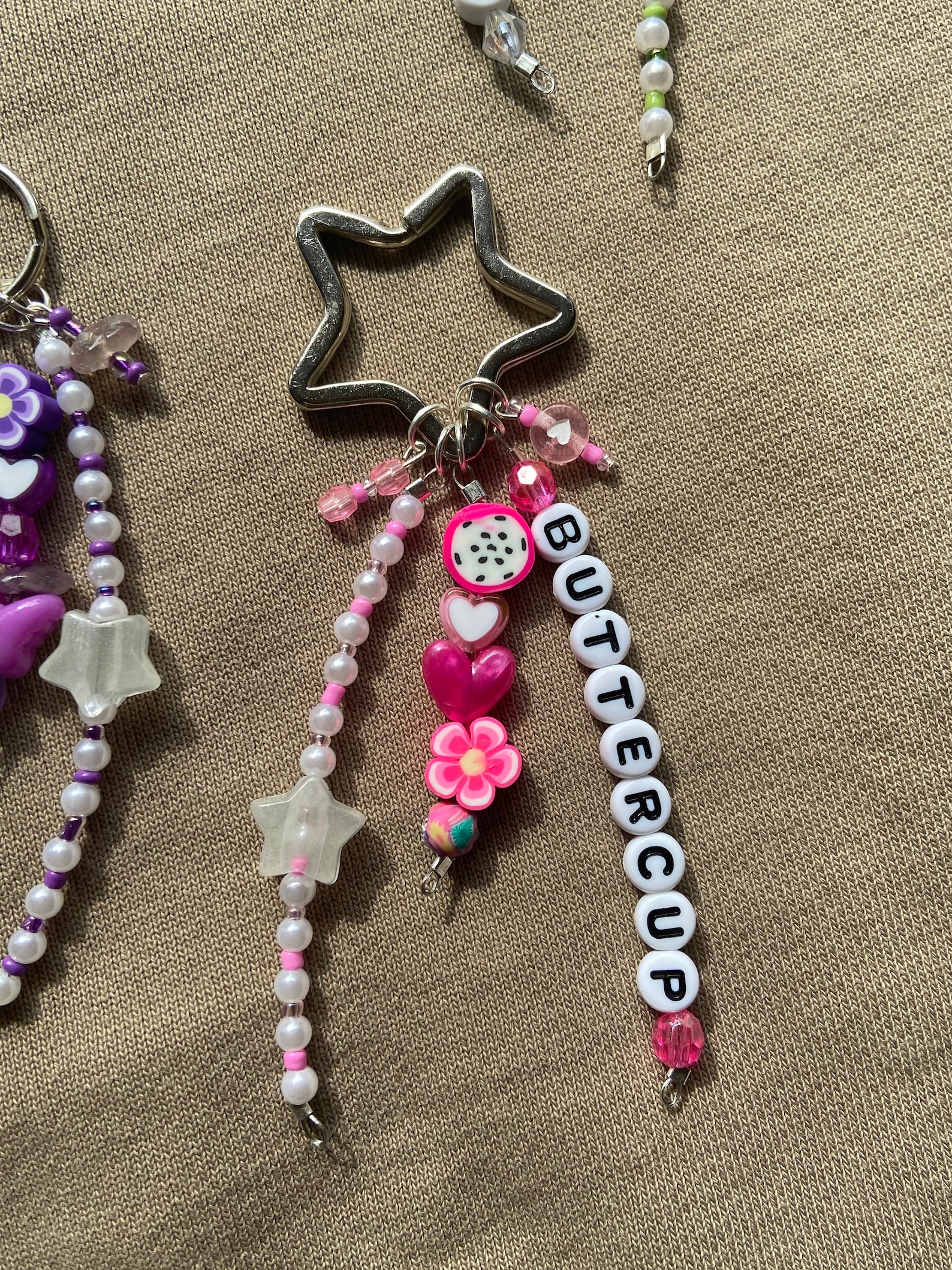 Personalized Keychain // Beaded Keychain // Colorful // Cute - Etsy