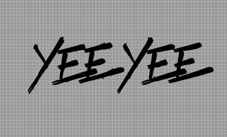YEE YEE Digital Design Black and White Options Jpg, Png - Etsy