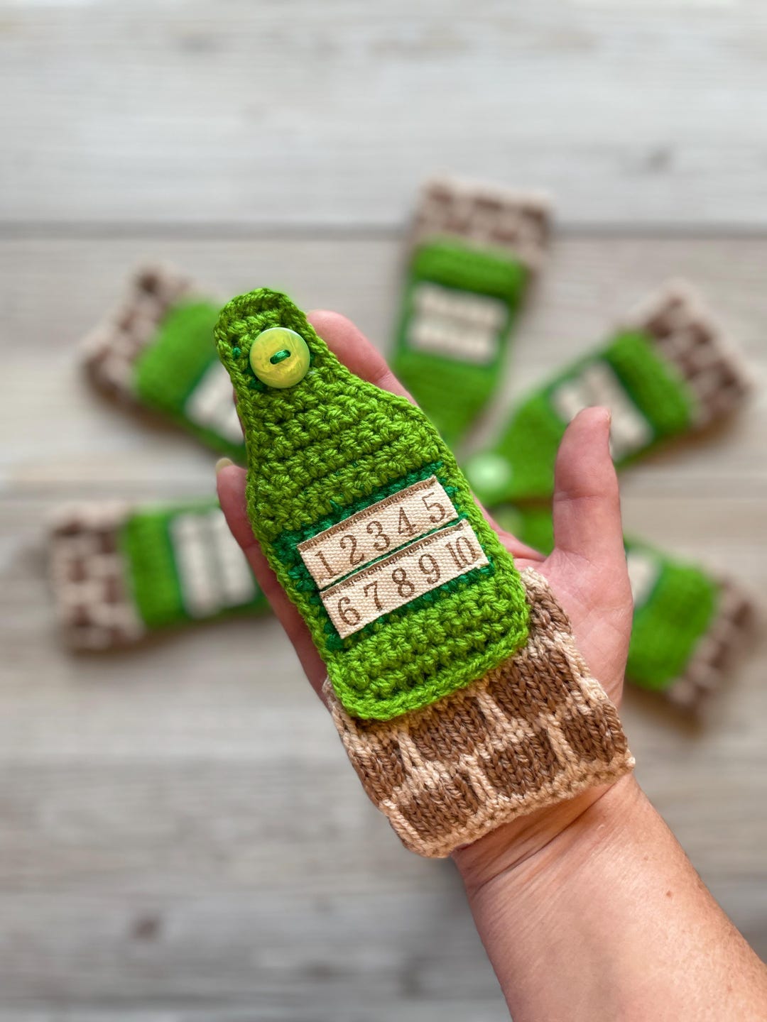 Nursery Rhyme 10 Green Bottles Sitting on the Wall Crochet / Knitted ...