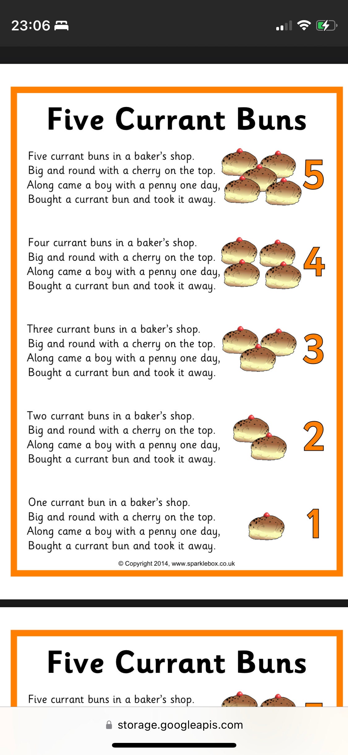 Nursery Rhyme 5 Currant Buns in a Bakers Shop Knitted Buns With Draw ...