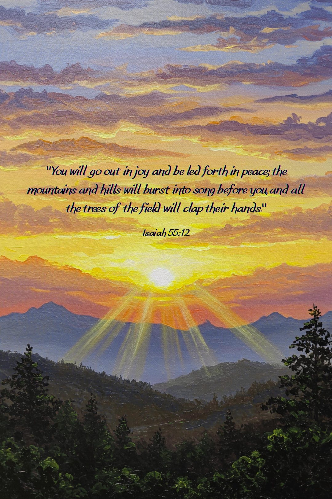 Isaiah 55:12 | Printable Art | Scripture Wall Art | Nature Rejoicing ...