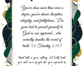 Faith-based Graduation Card | Printable Christian Grad Card With ...