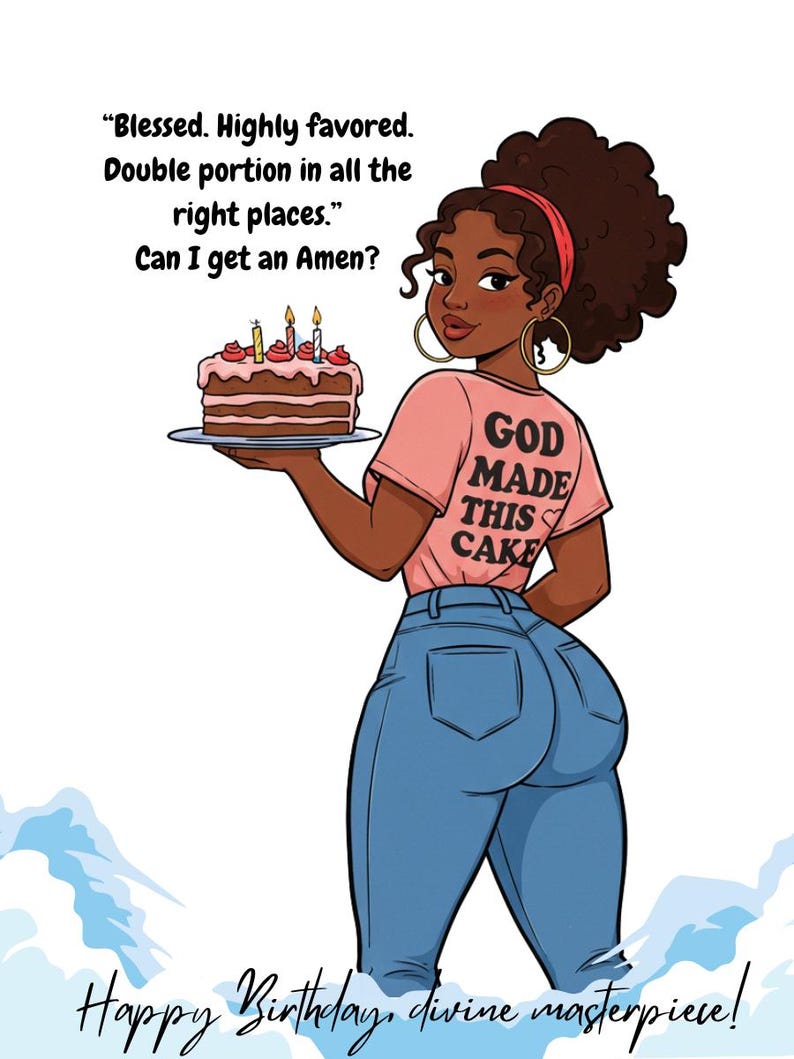 Funny Christian Birthday Card for Her: Holy Humor (digital Download ...