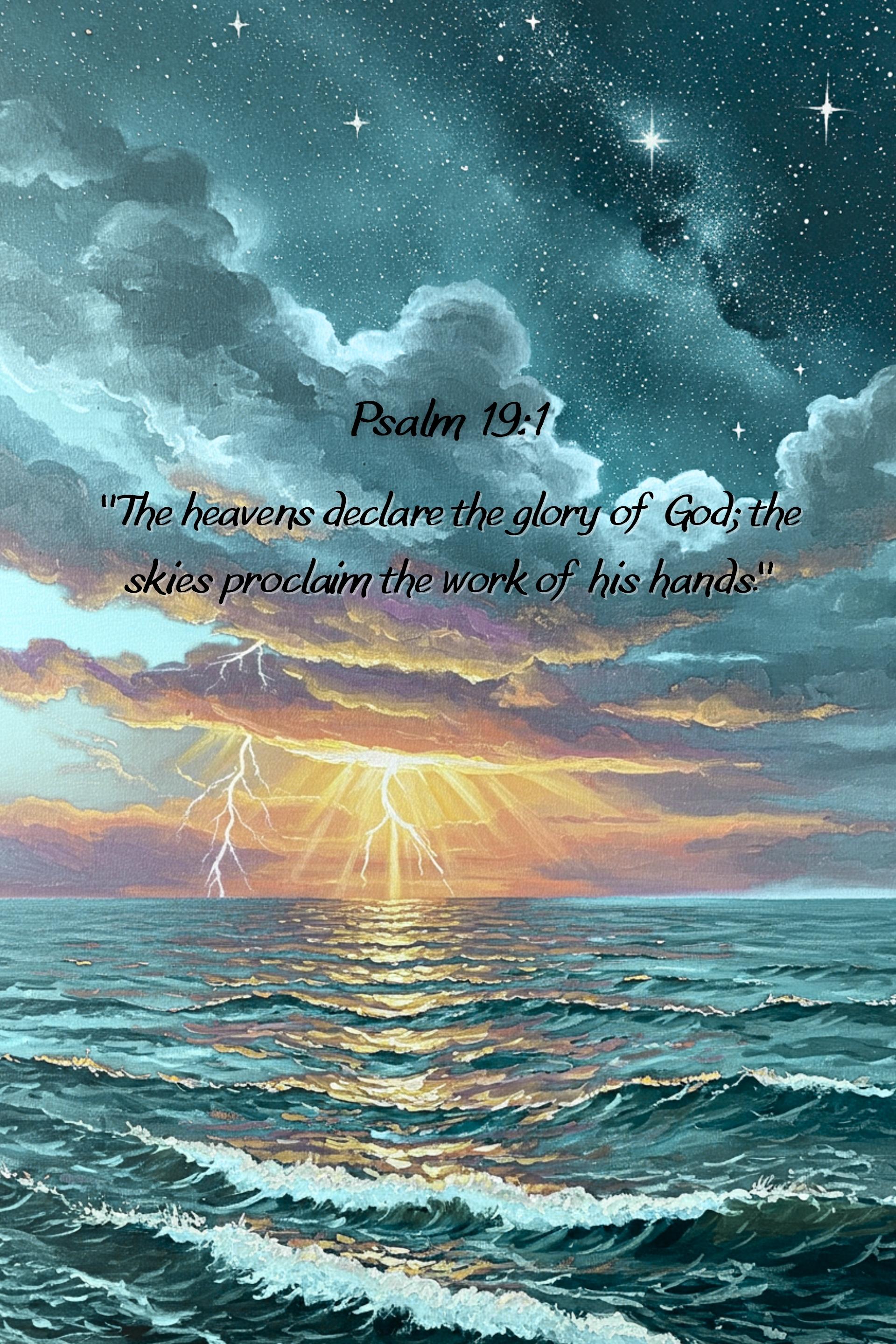 Psalm 19:1 Christian Wall Art | Bible Verse Printable | the Heavens ...