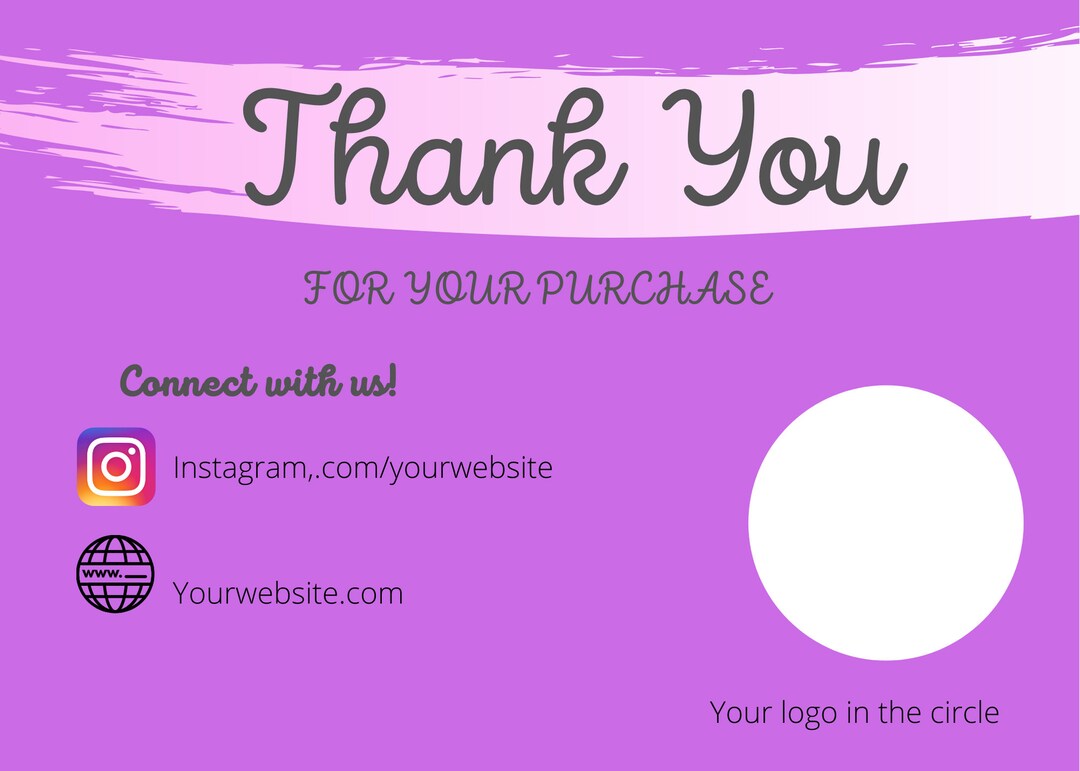 Thank You Card Check Thank You Card Fun Thank You Card Editable ...
