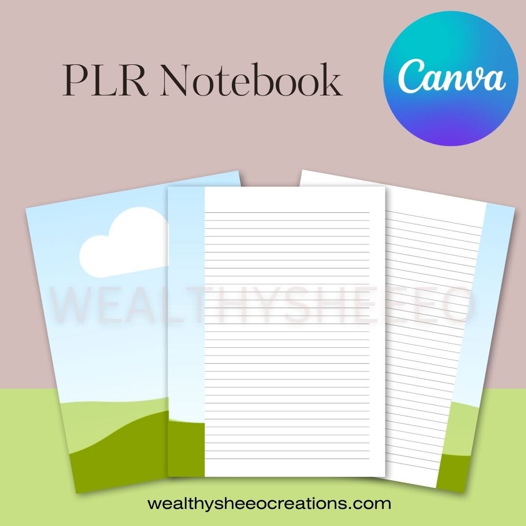 PLR Notebook - Create Your Own Notebook - Editable Notebook - Canva ...