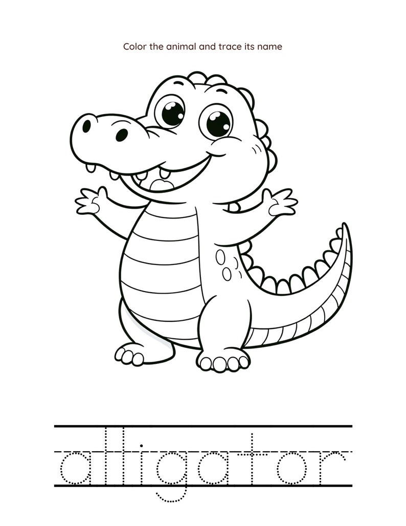 Printable Animal Alphabet Coloring Worksheets for Kids Kids Coloring ...