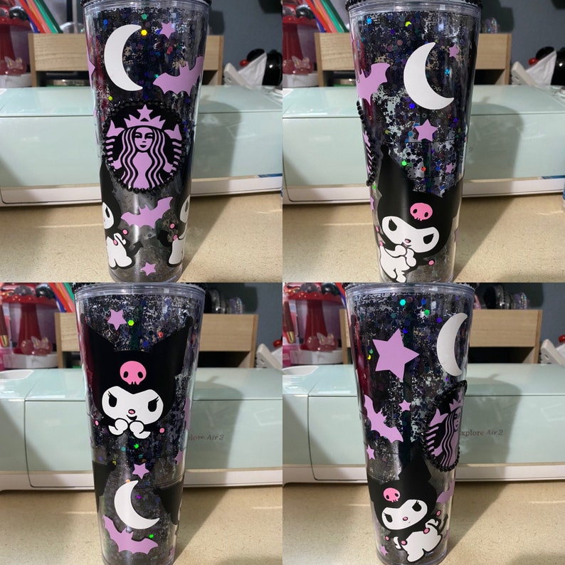 Kuromi Sanrio Custom Starbucks Glitter Shimmer Tumbler | Etsy