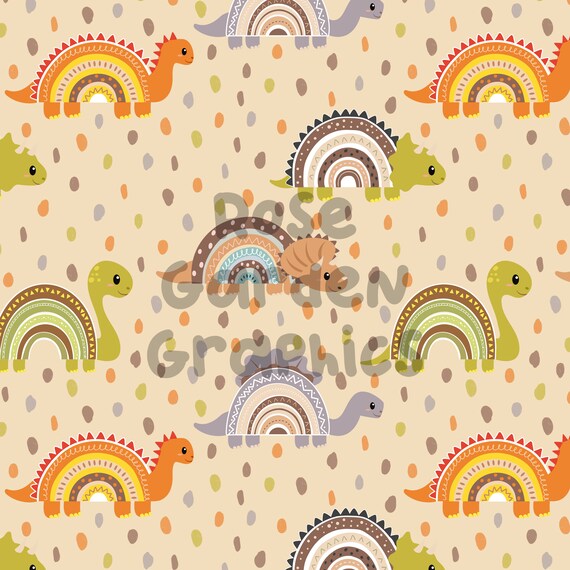 Dino Rainbows Seamless Image Pattern Paper Digital Papers - Etsy