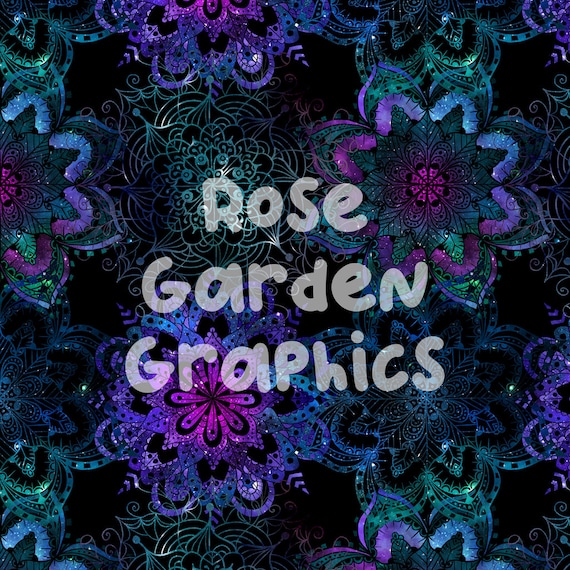 Cosmic Mandalas Seamless Images Pattern Paper Digital | Etsy