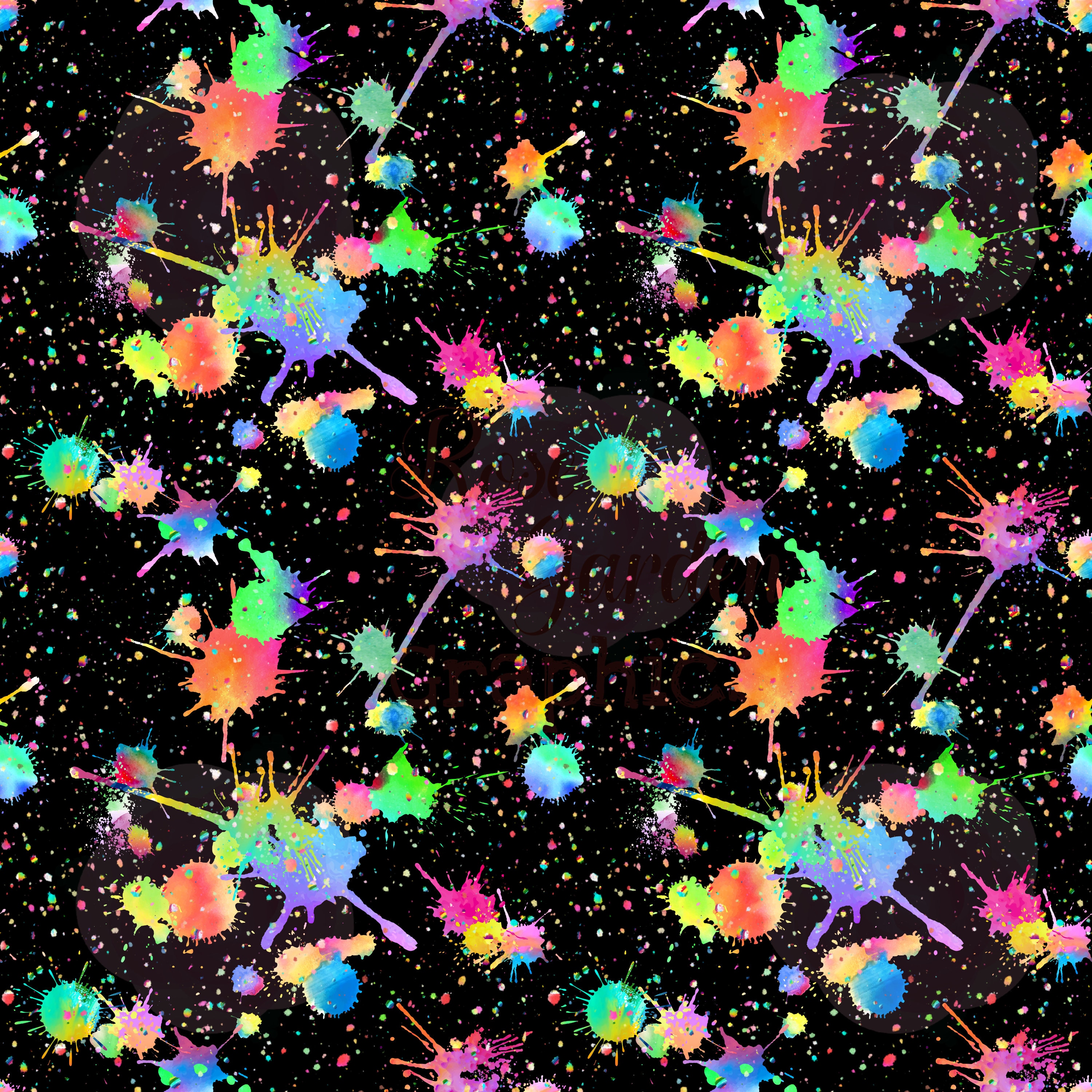 Neon Splatter Art