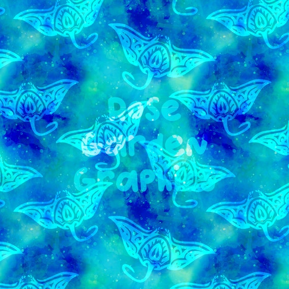 Stingray Spirit Girl of Land and Sea Seamless Image Seamless | Etsy