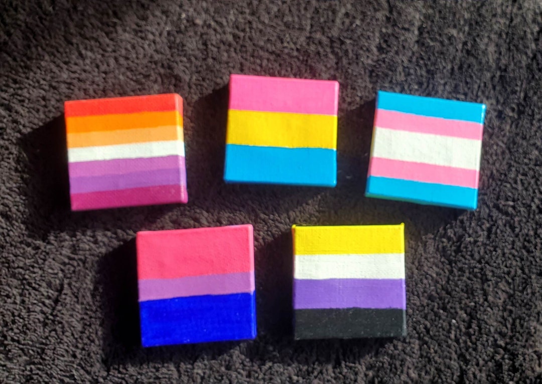 Mini Pride Flag Paintings Pride Flag Decor - Etsy