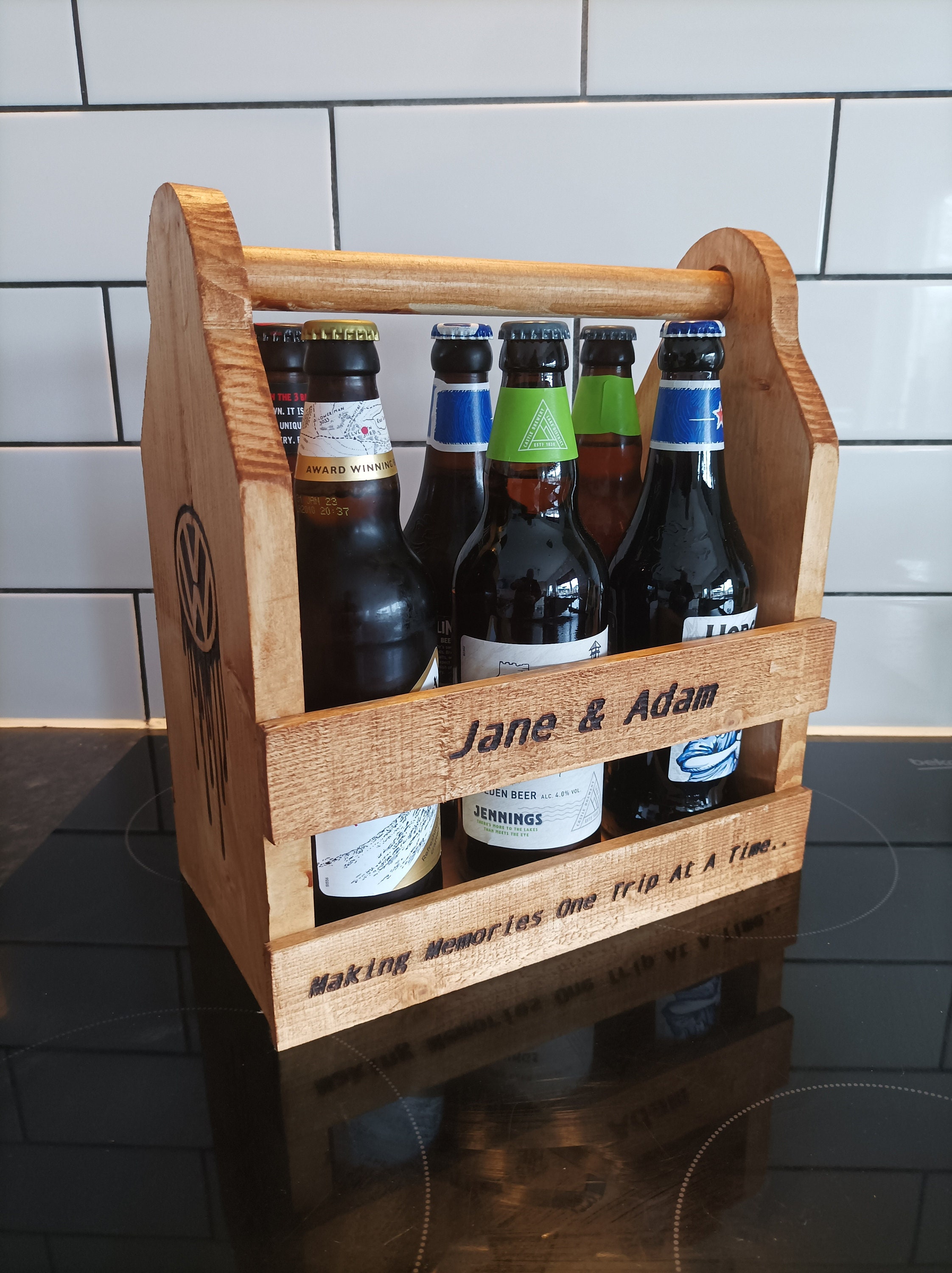 Personalised Bottle Carrier Caddie. Any Wording or Logos VW Etc - Etsy