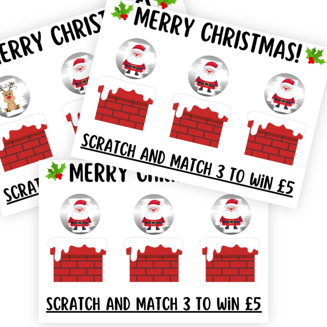 Christmas Scratch and Match 3 to Win, Christmas Scratch Card Fun, You ...