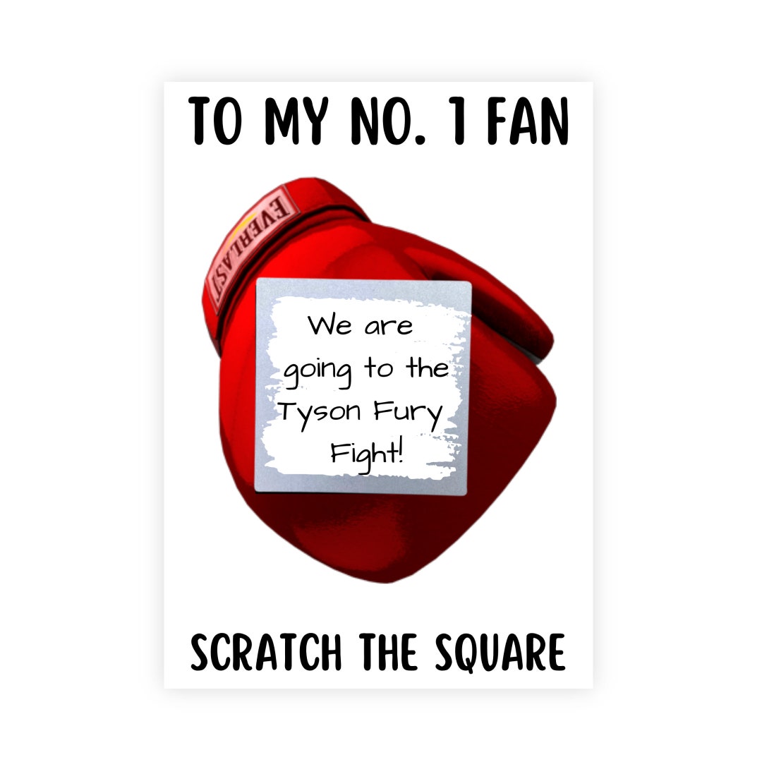 Personalised Boxing Fan Card, Birthday Card, Scratch Card, Surprise ...