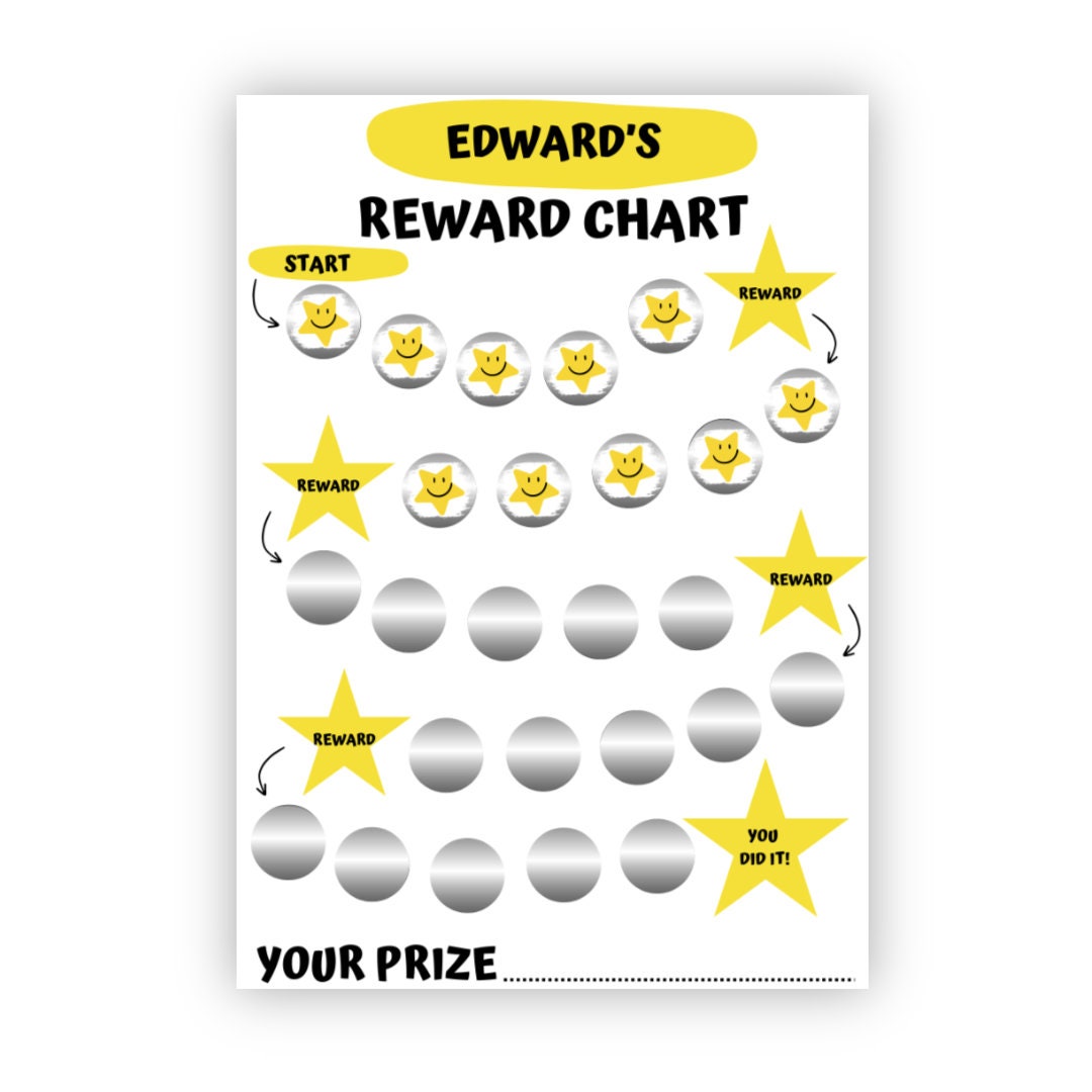 Reward Chart, Kids Routine Chart, Scratch off Reward Chart, Good ...