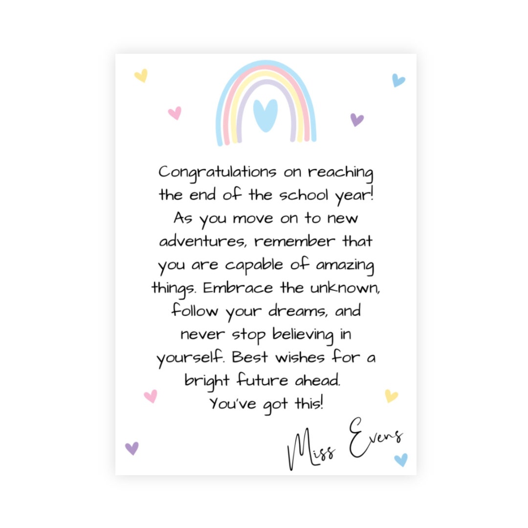 Cards From Teacher Notecards, Pack Sizes, End of Term Card, Card From ...